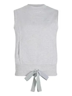 PATOU Logo-embroidered Sleeveless Sweatshirt - Grey