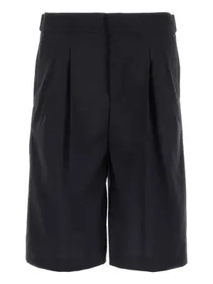 PT TORINO Pleated Bermuda Shorts - Blue