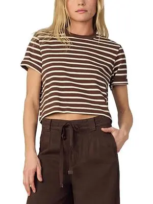Joe's Jeans The Boxy Tee - Brown/sand Stripe