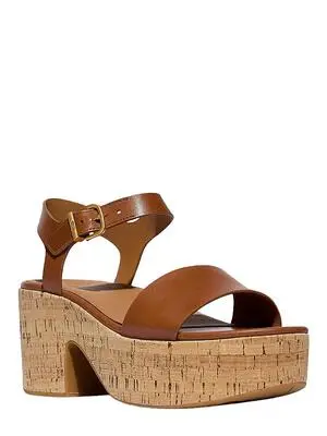 Fitflop Cork Platform Sandals - Deep Tan