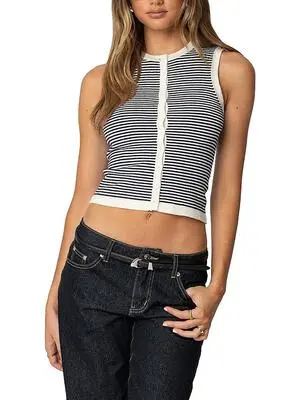 EDIKTED Everson Striped Knit Top