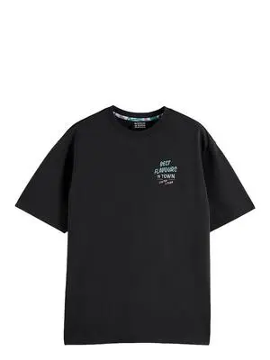 Scotch & Soda Relaxed Graphic Tee - Washed Black