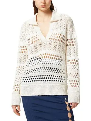Pinko Gorzano Knit Sweater - White/white