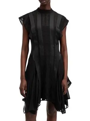 ALLSAINTS Fleur Textured Dress Black