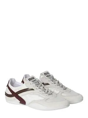 Miu Miu Donna Sneakers - Bianco+amaranto