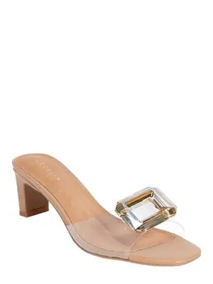CECILIA NEW YORK Park Avenue Jewel Detail Sandals - Tea