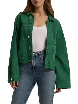 FAVORITE DAUGHTER The Oliver Denim Jacket - Emerald