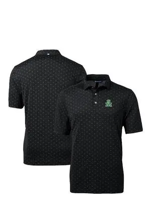 Cutter & Buck Marshall Thundering Herd Team Big & Tall Virtue Eco Pique Tile Print Polo - Black