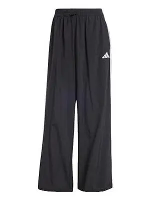 Adidas Essentials 3-stripes Lifestyle Woven Parachute Tracksuit Bottoms - Black/white