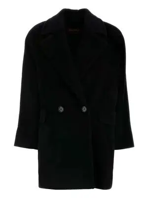 Max Mara Wool Double-breasted Coat - Black