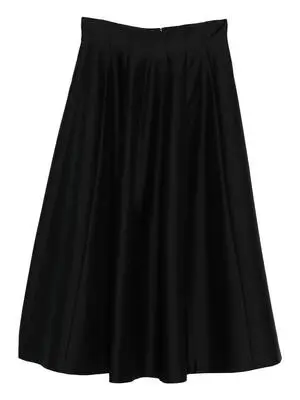 ALBERTA FERRETTI Wool Blend Pleated Midi Skirt