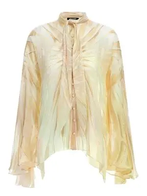 ROBERTO CAVALLI Roberto Cavalli Satin Tie-Neck Shirt