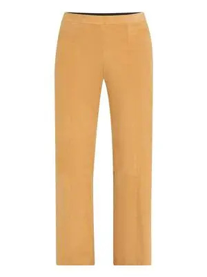 Sprwmn Suede Ankle Flare Pants - Nutmeg