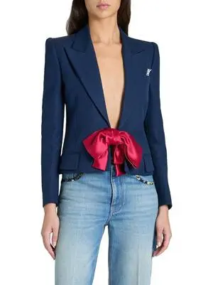 Valentino Garavani Bow Blazer - Provence Blue