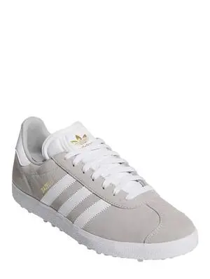 Adidas Gazelle Spikeless Golf Shoes - Grey Two/ White/ Gold