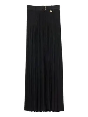 Burberry Pleated Maxi Skirt - Black