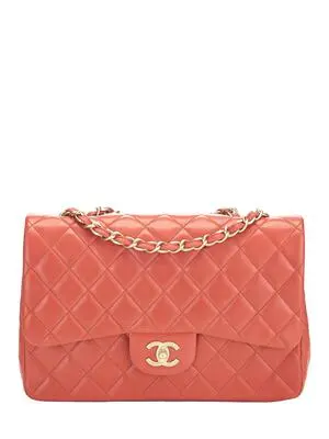 CHANEL Chanel Lambskin Half Flap Jumbo