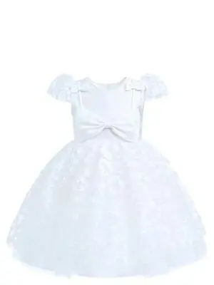 TULLEEN Floral Bow Upton Dress - White