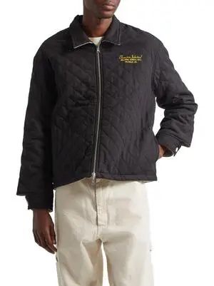BODE Bloomstein Quilted Reversible Jacket - Black Yellow
