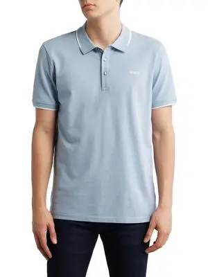 Hugo Dino Tipped Polo Open Blue