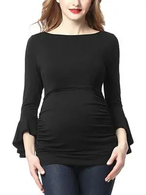 KIMI + KAI Kimi & Kai Andrea Maternity Ruched Top Black