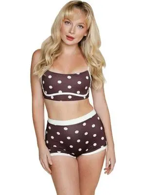 KITTY AND VIBE Kitty And Vibe Bandeau Bikini Top Brandy