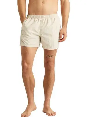 AUTO-REPLY™ AUTO-REPLY™ Sebastian Solid 4-Inch Nylon Swim Trunks Cloud