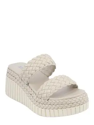 Mia Yoshi Braided Platform Wedge Sandals - Ecru