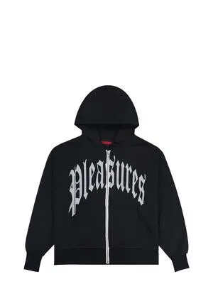 PLEASURES Twitch Knitted Zip Hoodie - Black