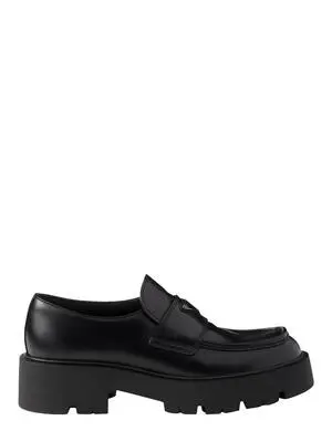 Prada Brushed Leather Chunky Loafer - Black