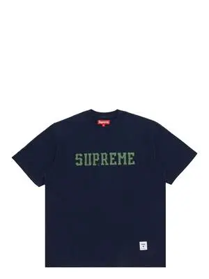 Supreme Twill Appliqué Short-sleeve Top 'navy' Blue