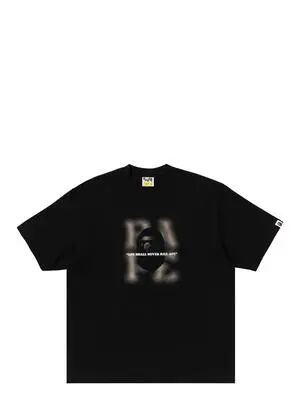 A BATHING APE Blur Logo Relaxed Fit Tee - Black
