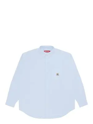 Supreme Loose Fit Flannel Oxford Shirt 'light - Blue