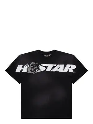 HELLSTAR Studios Cartoon Logo Glitter Logo T-shirt - Black