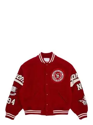 Supreme Veritas Varsity Jacket - Red