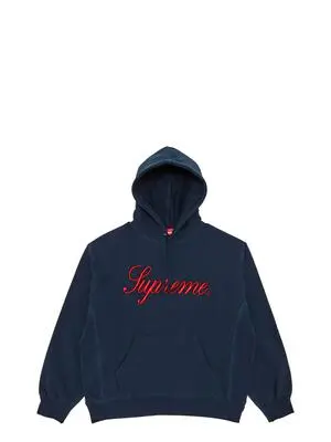 Supreme Embroidered Script Hooded Sweatshirt - Blue