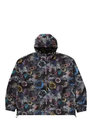 A BATHING APE Floral Camo Nylon Hooded Jacket - Black
