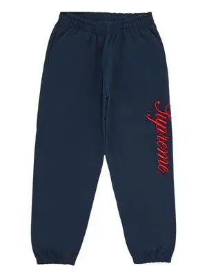 Supreme Embroidered Script Sweatpant - Blue