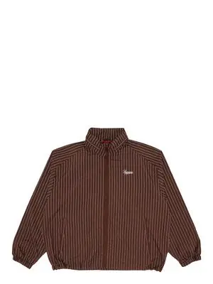 Supreme Reflective Pinstripe Track Jacket - Brown