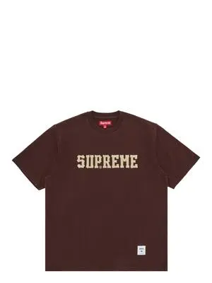 Supreme Twill Appliqué Short-sleeve Top 'brown' Brown