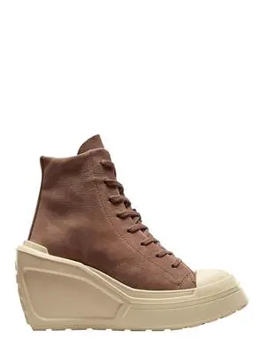 CONVERSE Chuck 70 De Luxe Wedge Platform High Top Sneakers - Brown