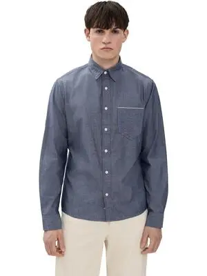 Billy Reid Msl 1-pocket Shirt - Blue