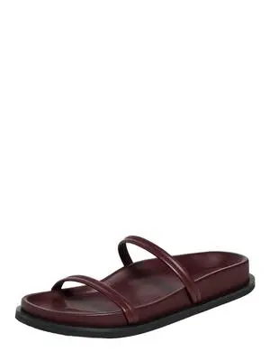 ST. AGNI Fine Double Strap Slides - Plum