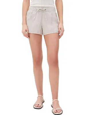 JAMES PERSE Lightweight Linen Dolphin Shorts - Salt