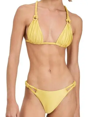 Devon Windsor Lamia Triangle Bikini Top - Yellow