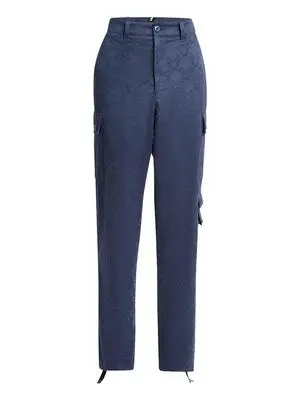 Givenchy 4g Monogram Jacquard Cargo Trousers - Navy