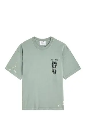 WARREN LOTAS Dark Feast Printed Cotton T-shirt - Grey