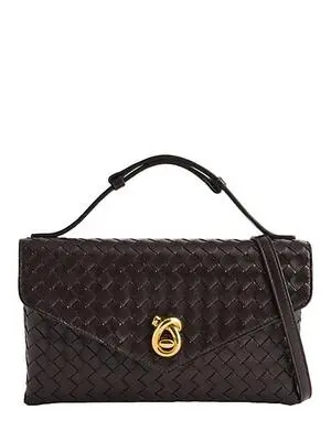Bottega Veneta Knot Lock Leather Top-handle Bag - Fondant-m Brass