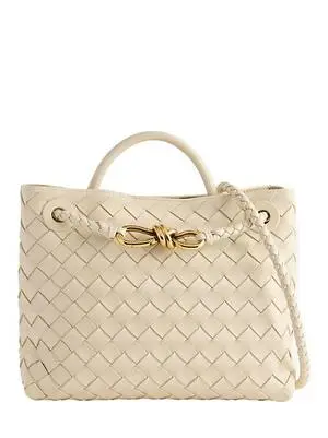 Bottega Veneta Andiamo Small Leather Top-handle Bag - Sea Salt-m B-sea Sa