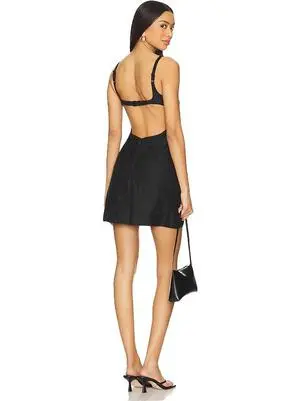 Bondi Born Bormio Exposed Back Mini Dress - Black